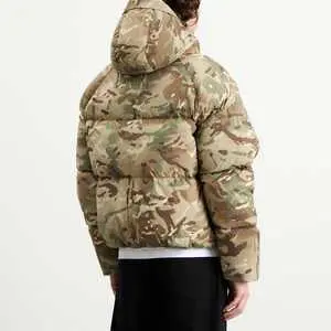COLE BUXTON Camo Hooded Down Jacket