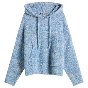 COLE BUXTON Boucle Hoodie - Blue