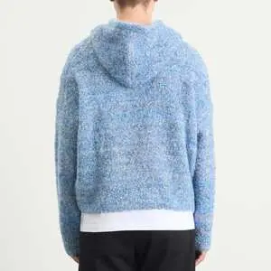 COLE BUXTON Boucle Hoodie - Blue