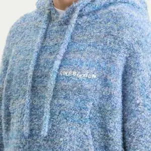 COLE BUXTON Boucle Hoodie - Blue