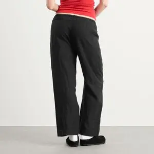 DEIJI STUDIOS Double Waist Linen Pants - Black
