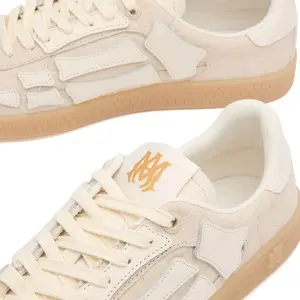 Amiri Croc Debossed Pacific Bones Sneakers - Alabaster