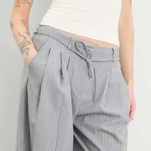 DEIJI STUDIOS Tri Pleat Pinstripe Pants