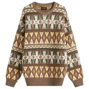 BEAMS Fair Isle Crew Neck Jumper