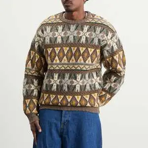 BEAMS Fair Isle Crew Neck Jumper