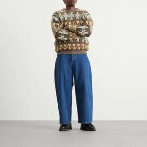 BEAMS Fair Isle Crew Neck Jumper