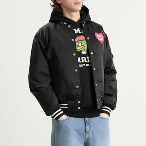 HUMAN MADE Nylon Stadium Jacket - Black