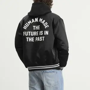 HUMAN MADE Nylon Stadium Jacket - Black