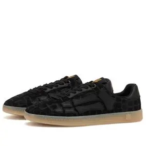 Amiri Croc Debossed Pacific Bones Sneakers - Black