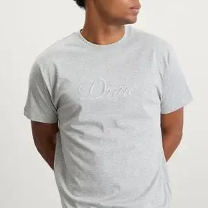 DIME Cursive T-shirt - Heather Grey