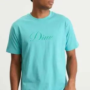 DIME Cursive T-shirt - Vintage Teal
