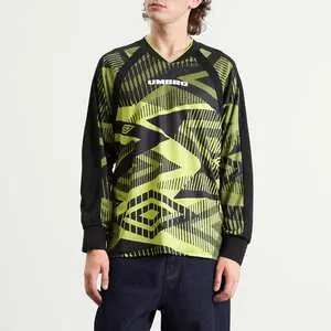 UMBRO Printed Long Sleeve Jersey - Bright Chartreuse