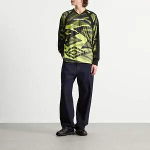 UMBRO Printed Long Sleeve Jersey - Bright Chartreuse