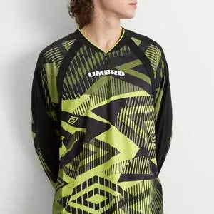 UMBRO Printed Long Sleeve Jersey - Bright Chartreuse