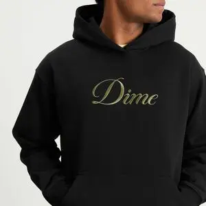 DIME Cursive Hoodie - Black