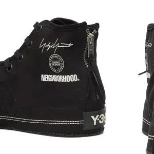 Y3 X Nbhd Nizza Hi Sneakers - Black/black/white
