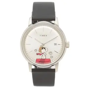 Timex® X Peanuts Marlin Automatic 40mm Watch - Silver/black