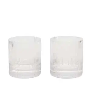FERM LIVING Ripple Tumbler Glasses Set Of 2 - Clear