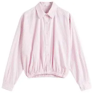 Good American Poplin Bubble Shirt