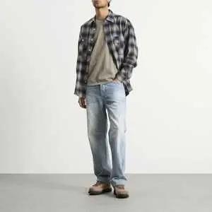 DUBBLEWARE Straight Leg Selvedge Denim Jeans