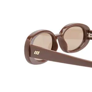 Le Specs Outta Love Oval Sunglasses - Cocoa/mocha