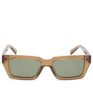 Le Specs Nocturnal Habit Square Frame Sunglasses - Umber/khaki Mono Polarized