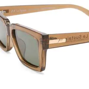 Le Specs Nocturnal Habit Square Frame Sunglasses - Umber/khaki Mono Polarized