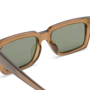 Le Specs Nocturnal Habit Square Frame Sunglasses - Umber/khaki Mono Polarized