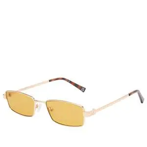 Le Specs Bizarro Rectangle Sunglasses - Bright Gold/ochre Mono