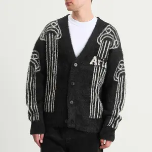 Aries Oversized Chenille Column Knit Cardigan