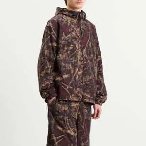 NO PROBLEMO Forest Glitch Nylon Jacket