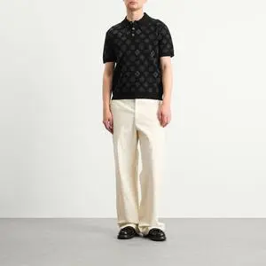 Casablanca City Jacquard Polo - Black