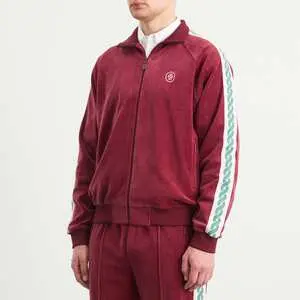 Drole De Monsieur Velvet Zip Track Jacket