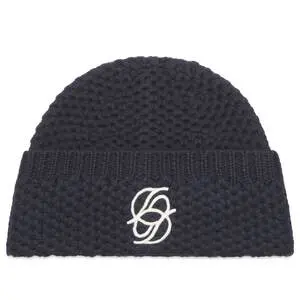 Drole De Monsieur Monogram Beanie - Navy