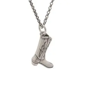 SERGE DENIMES Cowboy Boot Pendant Necklace