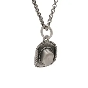 SERGE DENIMES Stetson Cowboy Hat Pendant Necklace