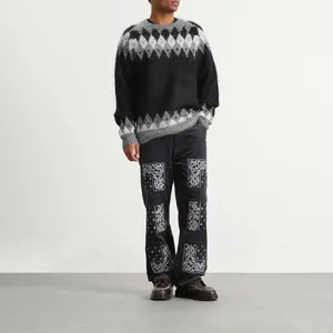 NOMARHYTHM TEXTILE Hand Knit Snowflake Sweater