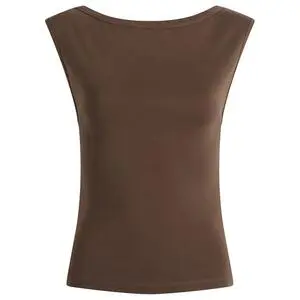 ST. AGNI Organic Cotton Ballerina Top - Fudge