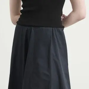ST. AGNI Knit Bodice Asymmetrical Dress - Black