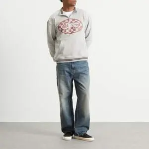 ICECREAM Checker Running Dog Quarter Zip Sweatshirt