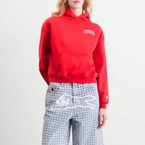 ICECREAM College Cropped Hoodie - Red