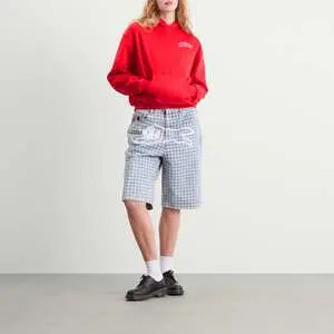 ICECREAM College Cropped Hoodie - Red