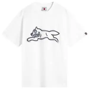 ICECREAM Spray Paint Running Dog T-shirt - White