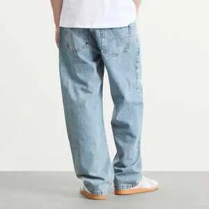 ICECREAM Running Dog Loose Straight Jeans - Heavy Wash Blue