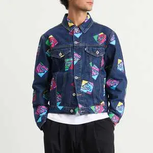 ICECREAM Running Dog Tile Denim Trucker Jacket