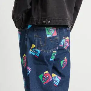 ICECREAM Running Dog Tile Loose Straight Jeans