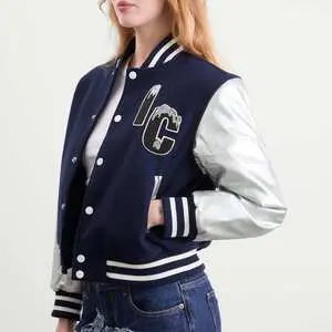 ICECREAM Cherry Varsity Jacket - Navy/silver