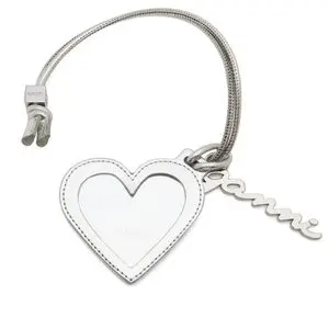 GANNI Bou Heart Mirror Keyring - Silver