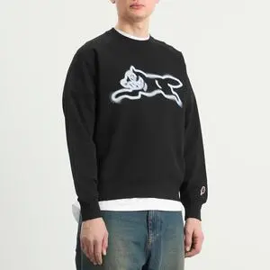 ICECREAM Spray Paint Running Dog Sweatshirt - Black