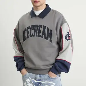 ICECREAM Collared Warm-up Sweatshirt